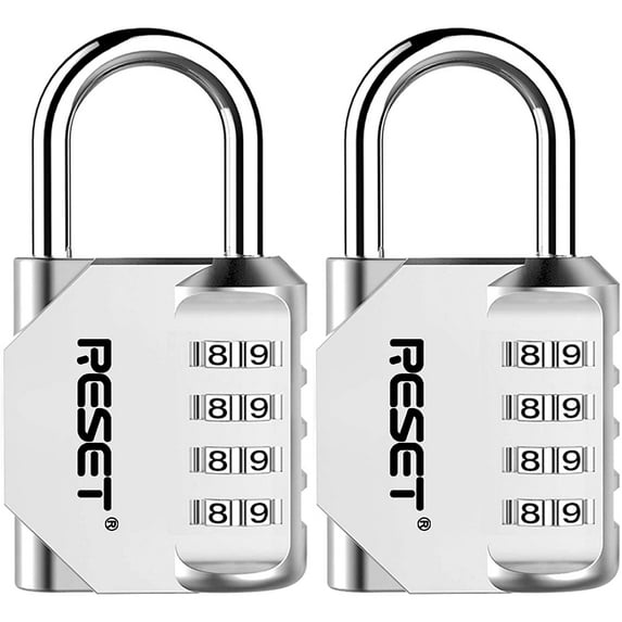 CERPXFF--060 2 Pack 4 Digit Combination Lock Outdoor Padlock for School ...