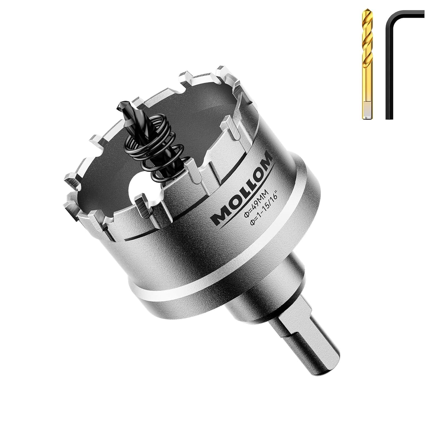 CERPXFF-(1-15/16''|49mm) Heavy Duty Carbide Hole Saw with 2 Pilot Drill ...