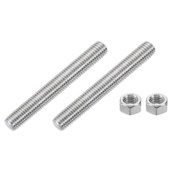 CERPXFF-1/2"-13 Fully All Threaded Rod, 2Pcs 304 Stainless Steel Long ...
