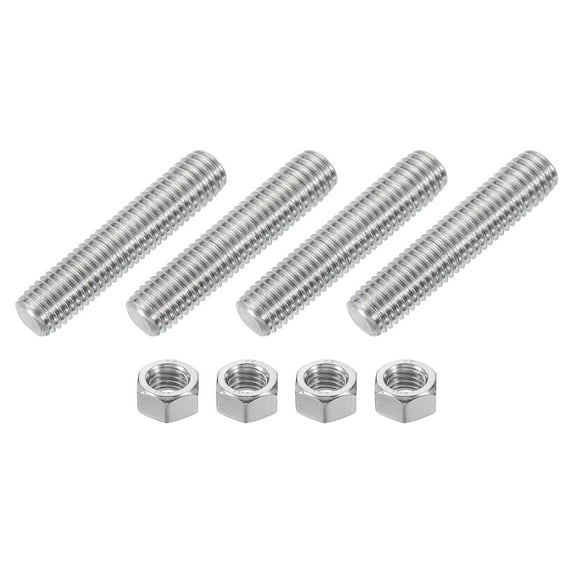 CERPXFF-1/2"-13 Fully All Threaded Rod, 4Pcs 304 Stainless Steel Long ...