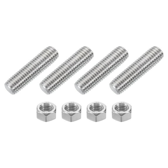 CERPXFF-1/2"-13 Fully All Threaded Rod, 4Pcs 304 Stainless Steel Long ...