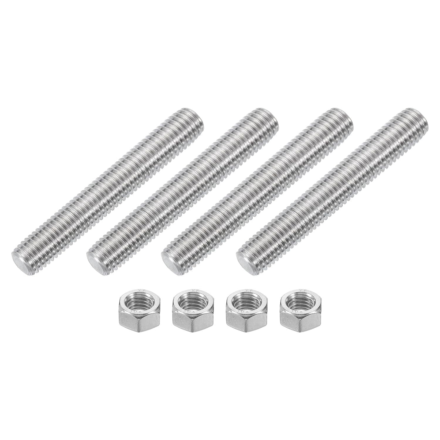 CERPXFF-1/2"-13 Fully All Threaded Rod, 4Pcs 304 Stainless Steel Long ...