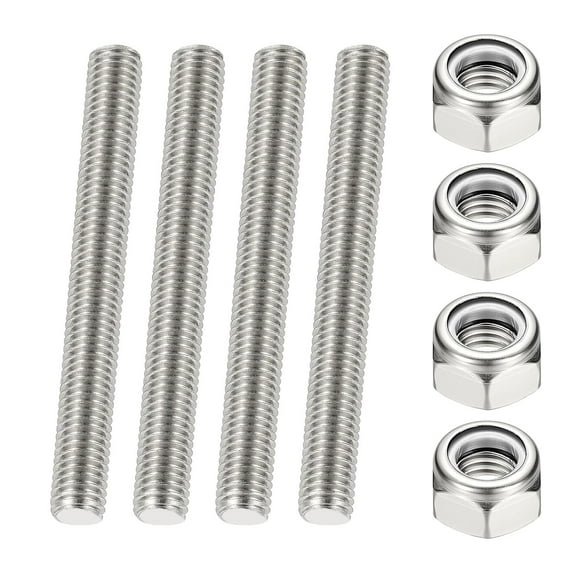 CERPXFF-1/2"-13 UNC Fully Threaded Rod, 3.94" Length 304 Stainless ...