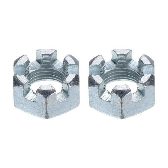 CERPXFF-1/2"-20 Hexagon Slotted Nut, Grade 6.8 Zinc-Plated Carbon Steel ...