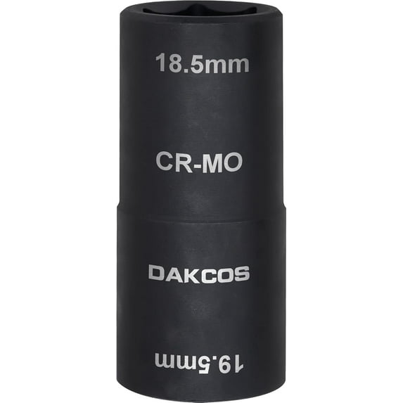 CERPXFF-1/2-inch Drive 18.5 x 19.5 mm Impact Lug Nut Flip Socket, Half ...