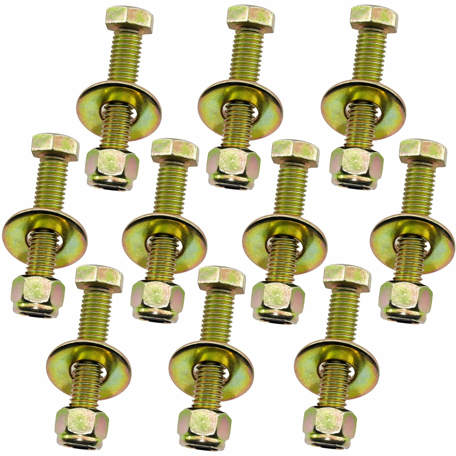 CERPXFF-1/2" x 2-1/2" Hex Head Bolt by Color Galvanization with Nylon ...