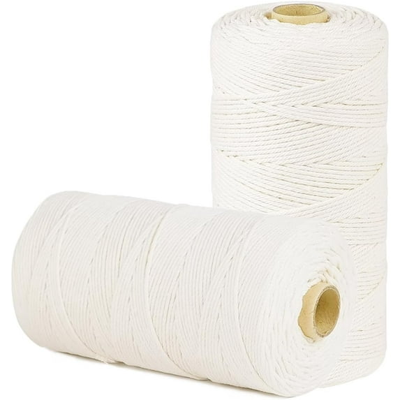 CERPXFF-1,200 Feet 2mm Cotton Butcher Twine String Soft Food Safe for Cooking Craft Baker ...