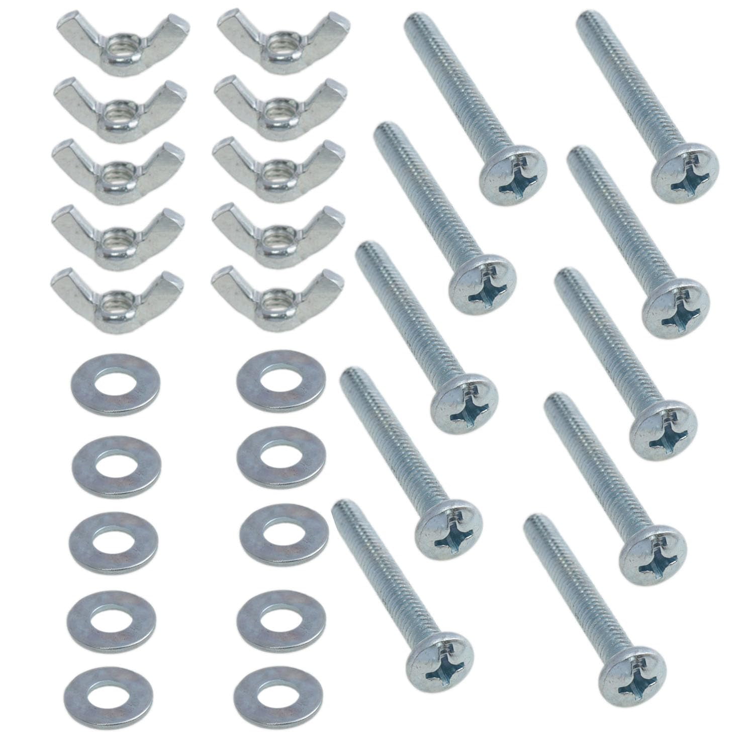 CERPXFF-1/4"-20-2" Screw Bolts and Wing Nut Kit Wing Nuts and Bolts ...