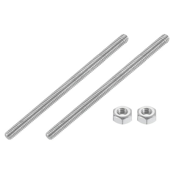 CERPXFF-1/4"-20 Fully All Threaded Rod, 2 Pcs 304 Stainless Steel Long ...
