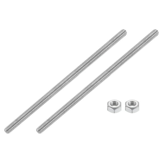 CERPXFF-1/4"-20 Fully All Threaded Rod, 2 Pcs 304 Stainless Steel Long ...