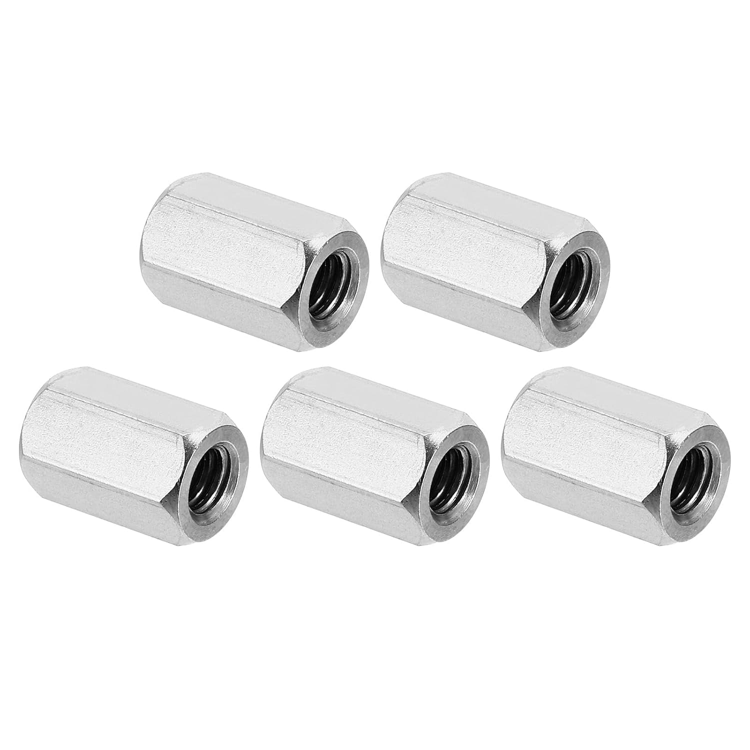 CERPXFF-1/4"-20 UNC 304 Stainless Steel Hex Coupling Nuts, 5Pcs 0.6 ...