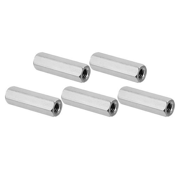 CERPXFF-1/4"-20 UNC 304 Stainless Steel Hex Coupling Nuts, 5Pcs 1.57 ...