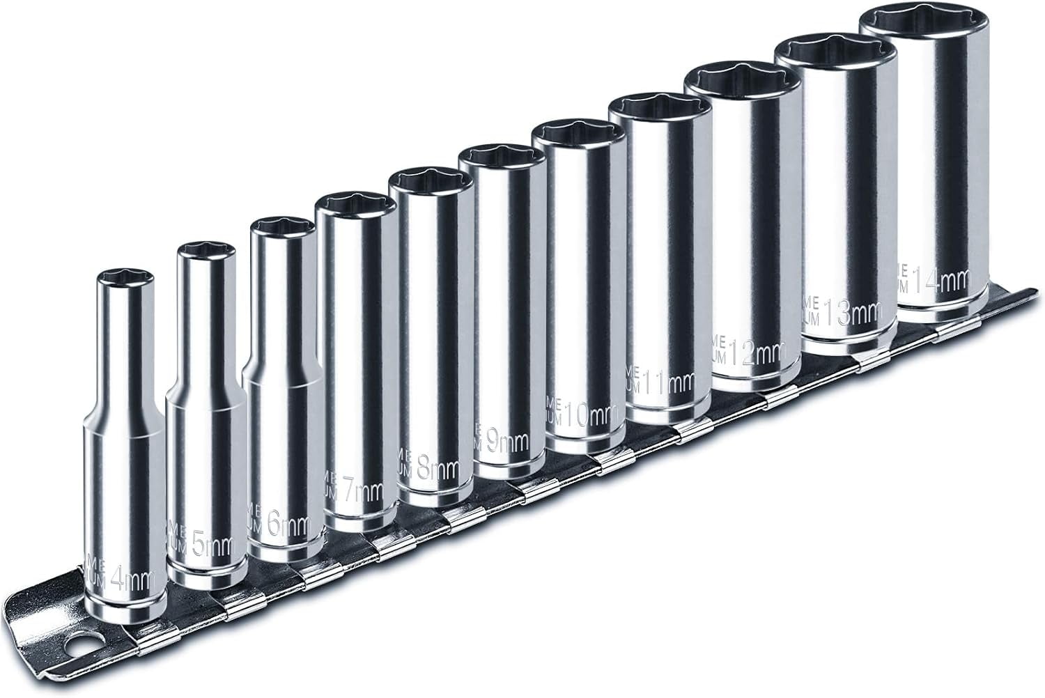 CERPXFF-1/4" Drive Deep Socket Set, 11PCS Metric Size Socket Set (4mm ...