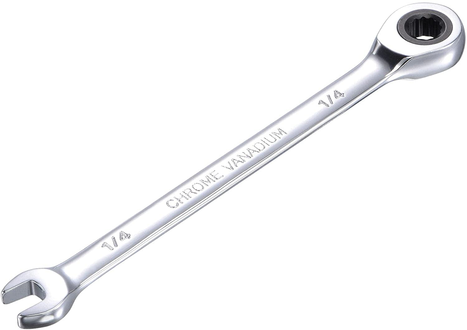 CERPXFF-1/4 Inch Ratcheting Combination Wrench SAE 72 Teeth 12 Point ...