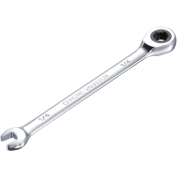CERPXFF-1/4 Inch Ratcheting Combination Wrench SAE 72 Teeth 12 Point ...