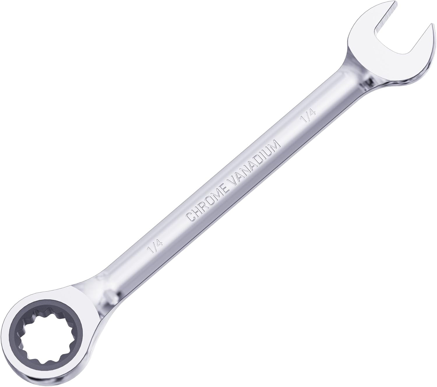 CERPXFF-1/4 Inch Ratcheting Combination Wrench SAE 72 Teeth 12 Point ...