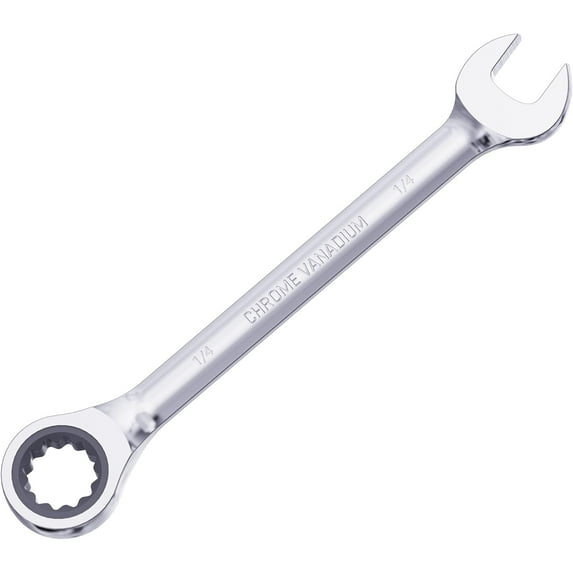CERPXFF-1/4 Inch Ratcheting Combination Wrench SAE 72 Teeth 12 Point ...
