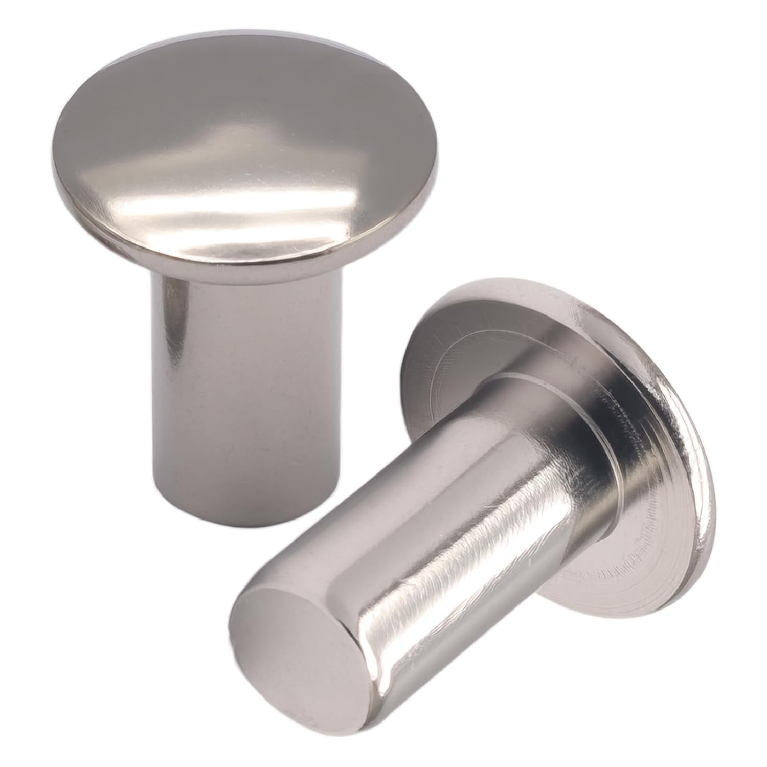 CERPXFF-1/4" x 1/2" Aluminum Rivets 120PCS Brazier Head Rivets, Solid ...