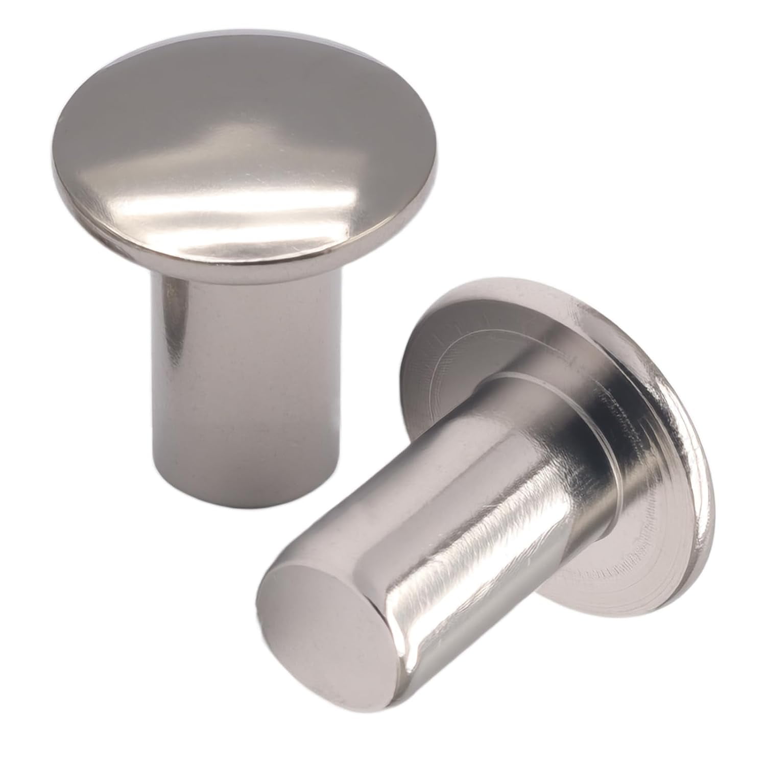 CERPXFF-1/4" x 3/8" Aluminum Rivets 120PCS Brazier Head Rivets, Solid Rivet Marine Boat Rivet ...