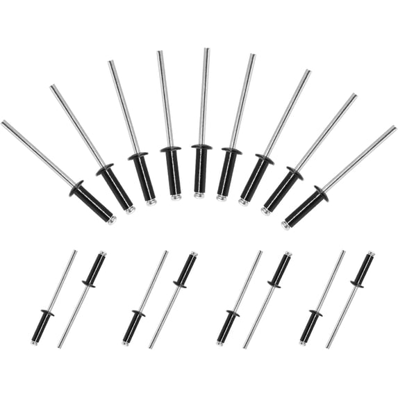 CERPXFF-1/8" x 1/2" Aluminum Blind Rivets Assortment, Black Pop Rivets ...