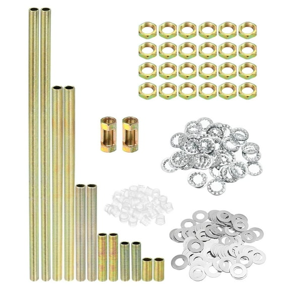 CERPXFF-1/8IP Thread 6 Size Lamp Pipe Kit with Lock Nuts Washers, 2 Set ...