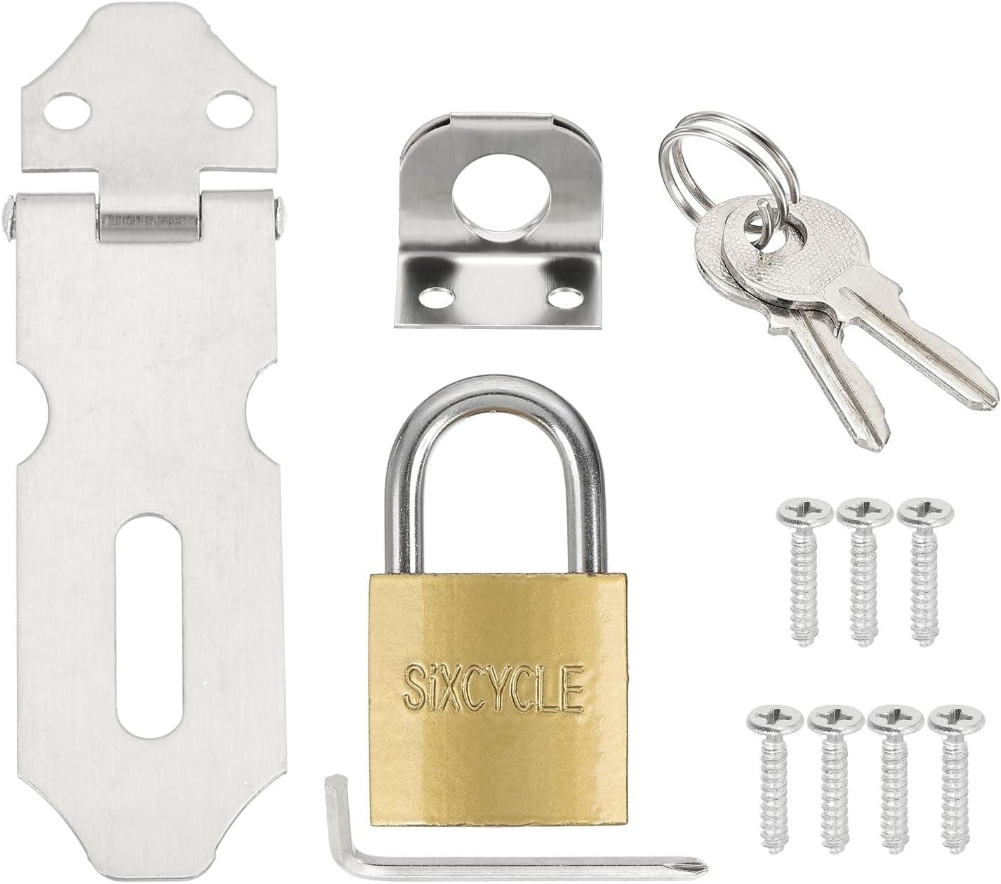CERPXFF-1 Pcs Stainless Steel Padlock Hasp, 2.2 Inch Lock Hasp Latch ...