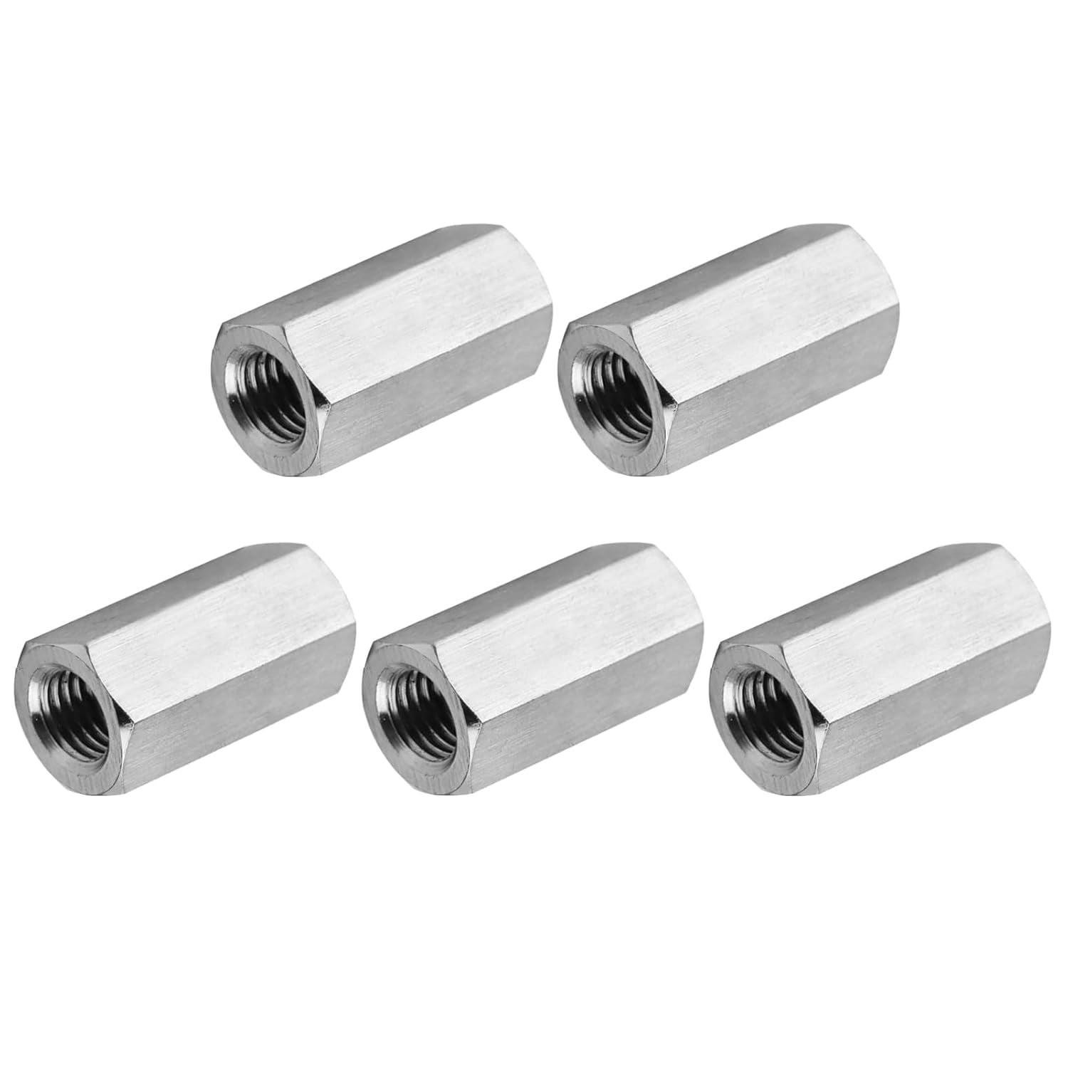 CERPXFF-10#-32 UNF 304 Stainless Steel Hex Coupling Nuts, 5 Pcs 16mm ...