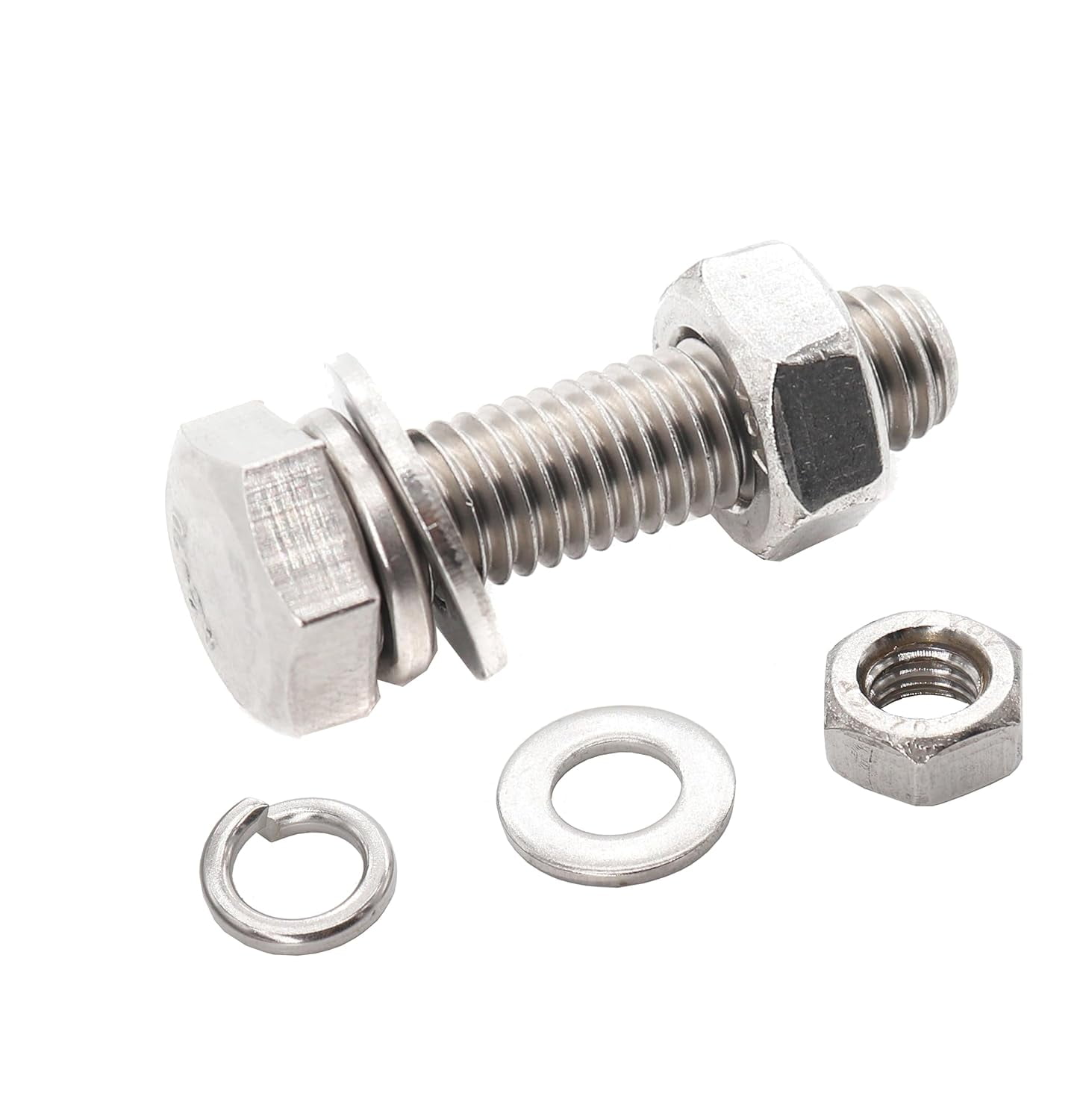 CERPXFF-10-Pack M8 x 45mm Hexagon Bolts Hex Screws with M8 Hex Nuts M8 ...