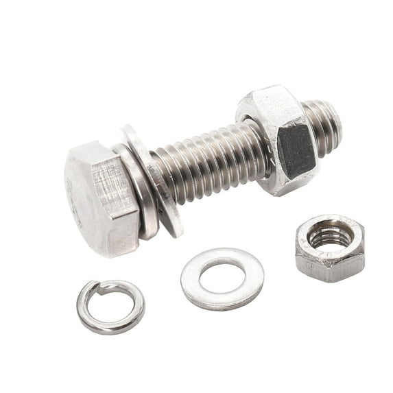 CERPXFF-10-Pack M8 x 45mm Hexagon Bolts Hex Screws with M8 Hex Nuts M8 ...