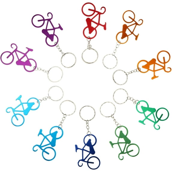 CERPXFF-10 Pack Metal Key Chain Bottle Cap Opener Keychains with ...