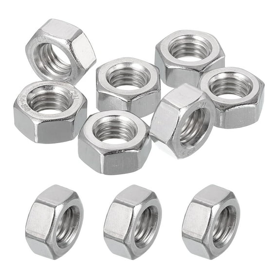 CERPXFF-10 Pcs M8x1.25mm Hex Nuts, 316 Stainless Steel Metric Coarse ...