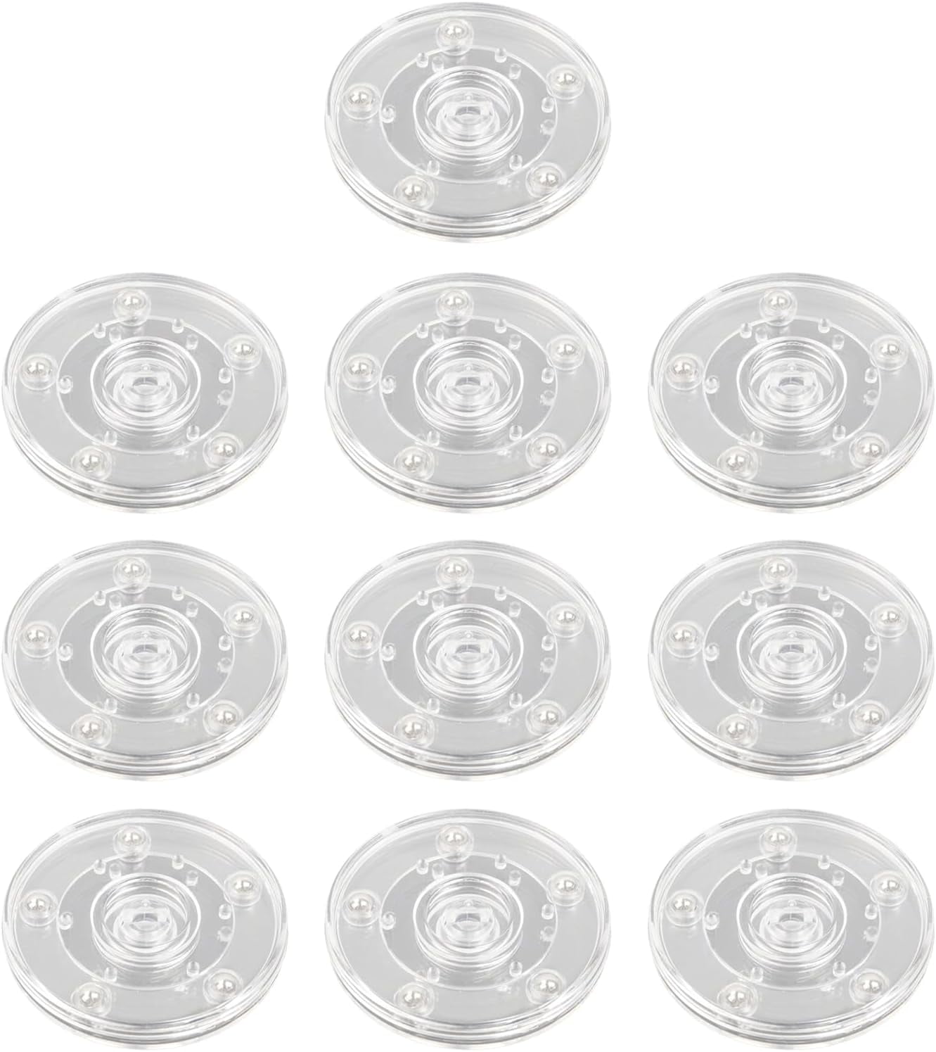 CERPXFF-10 Pcs Tiny Lazy Susan 3 inch Acrylic Turntable Organizer ...