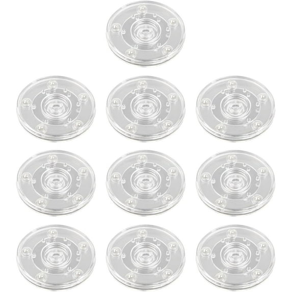 CERPXFF-10 Pcs Tiny Lazy Susan 3 inch Acrylic Turntable Organizer ...