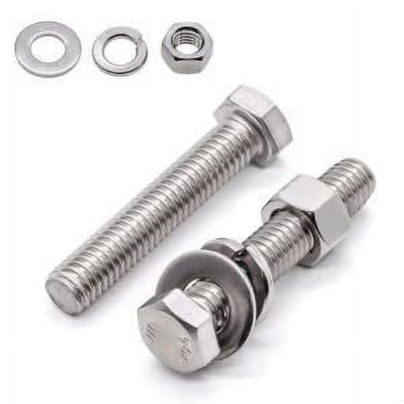 CERPXFF-10 Sets 5/16-18 x 2" Stainless Steel Hex Head Screws Bolts ...