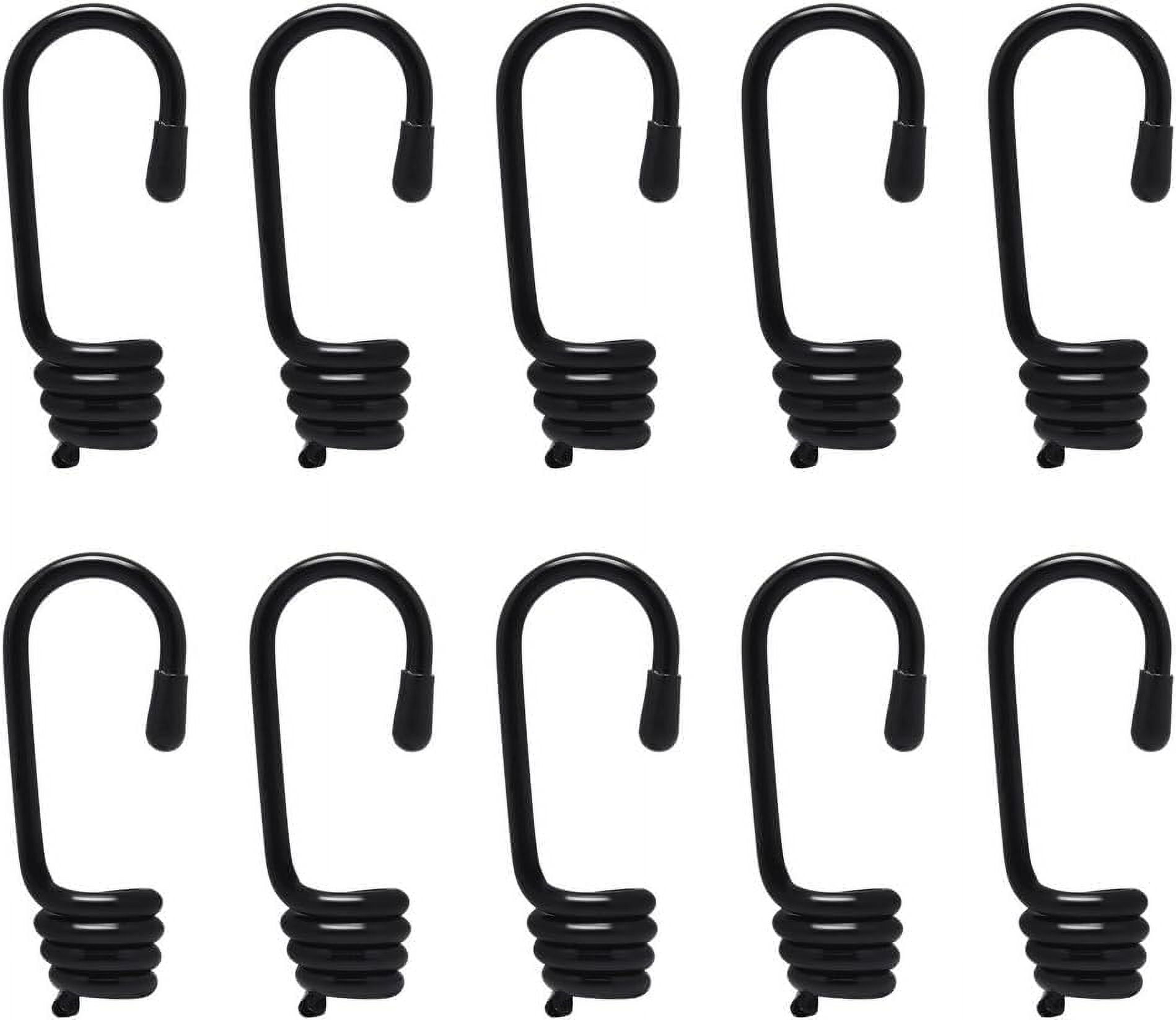 CERPXFF-10 X 8mm Plastic-Coated Bungee Shock Cord Hook Spiral Wire ...