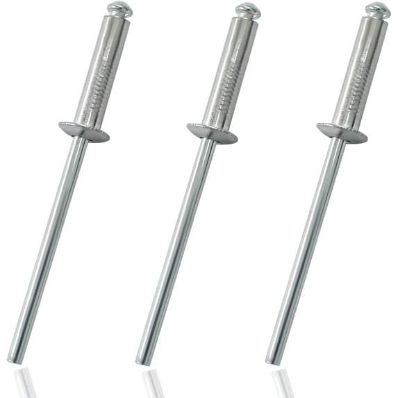 CERPXFF-100 Pcs 1/8" x 5/8" Aluminum Blind Rivets Dome Head Pop Rivets ...