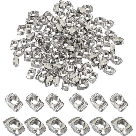 CERPXFF-100 Pcs 2020 Series M5 T Nuts, M5 T Slot Nuts Hammer Head ...
