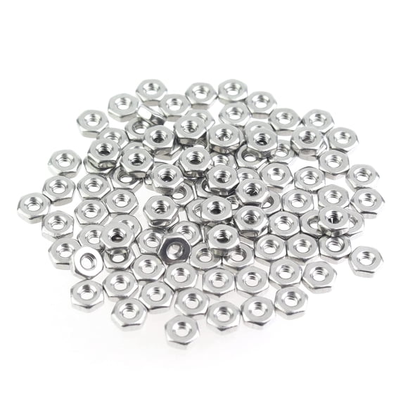 CERPXFF-100 Pieces #4-40 Stainless Steel Hex Nuts, 304 Stainless Steel ...