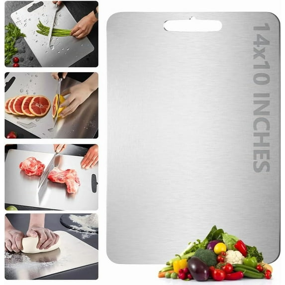 CERPXFF-100% Pure Titanium Cutting Board for Kitchen \u2013 Non-Toxic ...