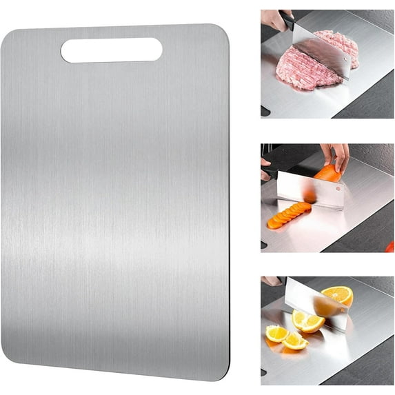 CERPXFF-100% Pure Titanium Cutting Board,Ultra-thin Stainless Steel Non ...