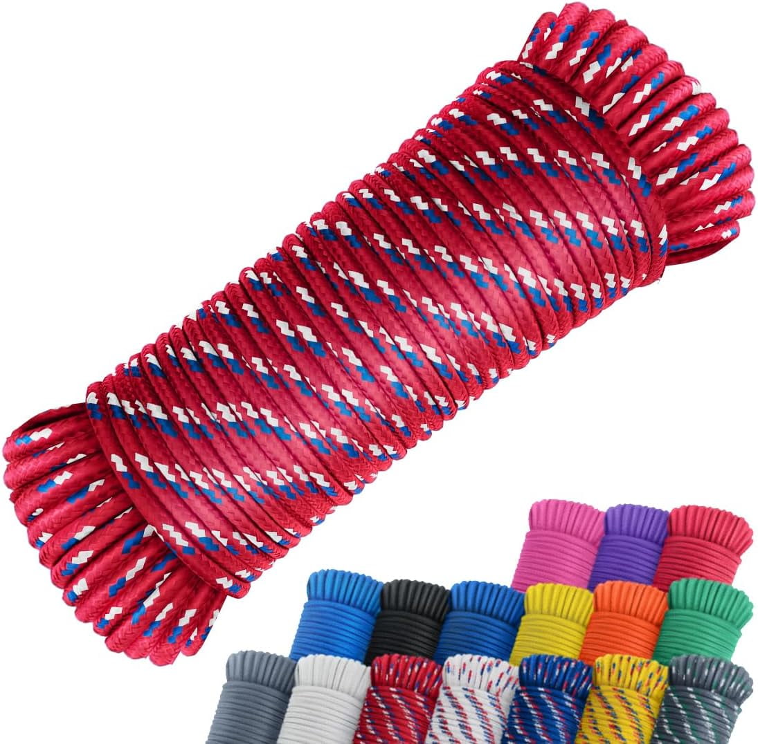 CERPXFF-100 ft 1/4" Polyester Rope (Comparable to Nylon Rope) Poly ...