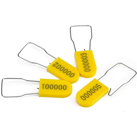 CERPXFF-100PCS Plastic Padlock Security Seals Metal Wire Padlocks ...