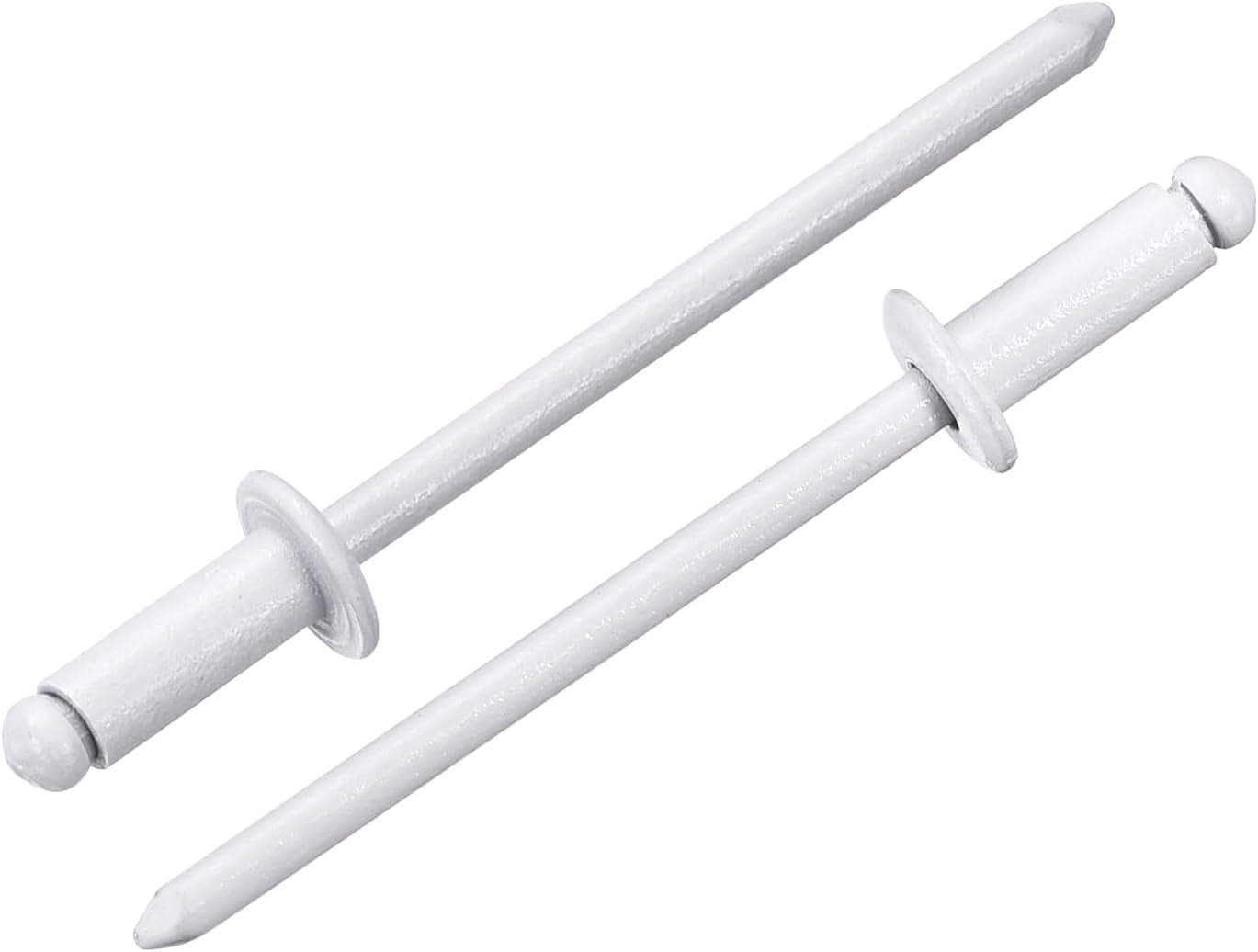 CERPXFF-100Pcs 1/8"x5/16" Aluminum Dome-Head Blind Rivets, Open-End ...