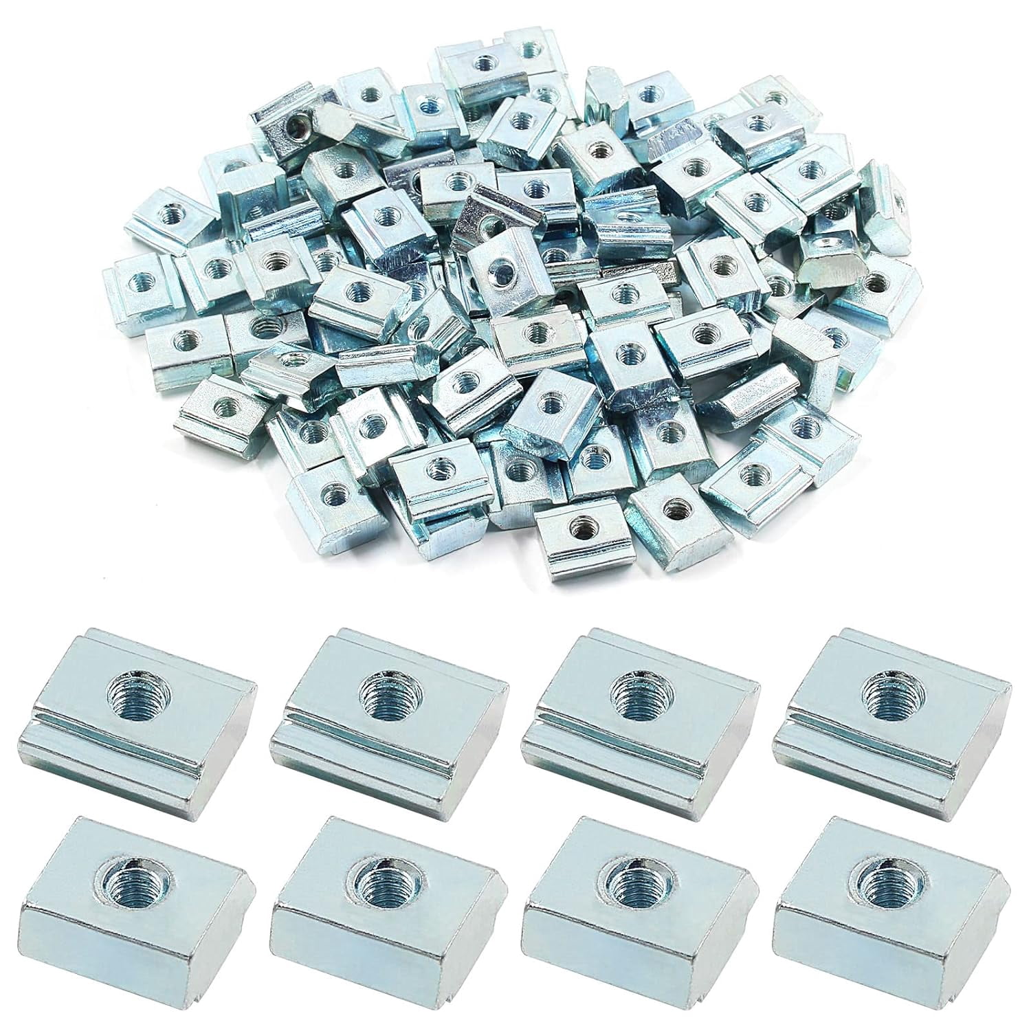 CERPXFF-100Pcs Sliding T Nuts 20 Series M3, Slide in Hammer Head T Nut ...