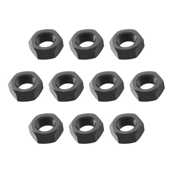 CERPXFF-10PCS M12-1.75 Black Hex Nuts, Carbon Steel Metric Coarse ...