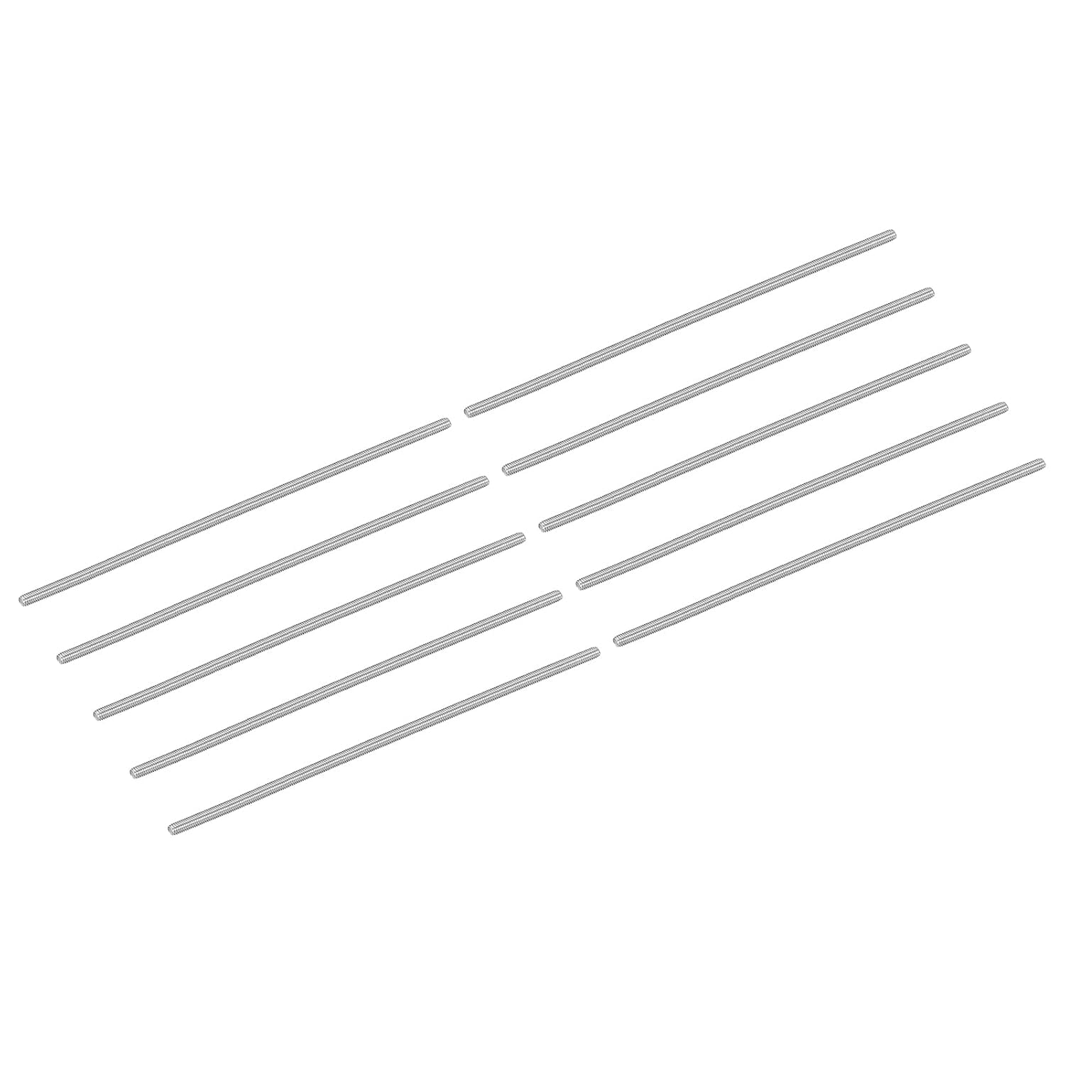 CERPXFF-10Pcs M3-0.5x120mm Fully Threaded Rods, Threaded Rods Bar Studs ...