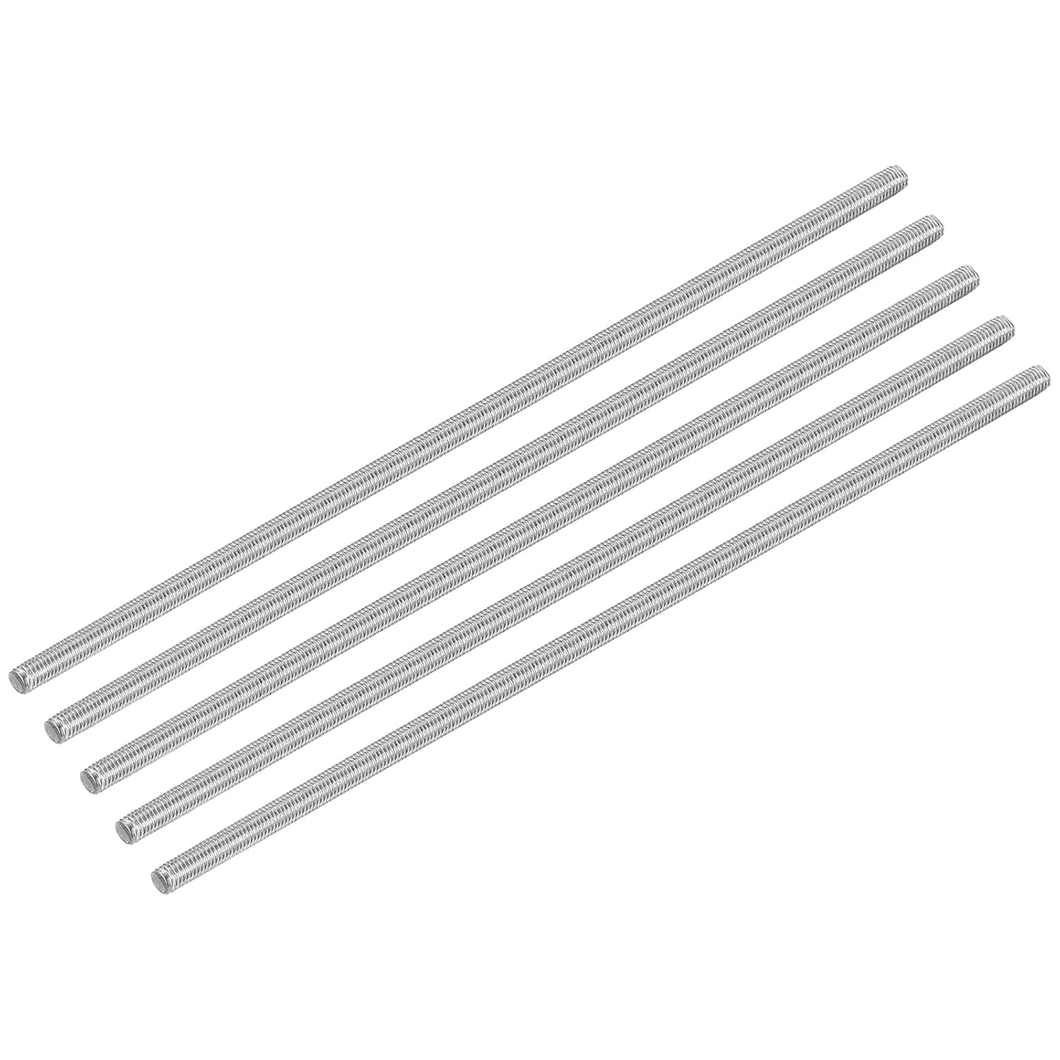 CERPXFF-10Pcs M5 x 200mm Fully Threaded Rod 304 Stainless Steel Right ...