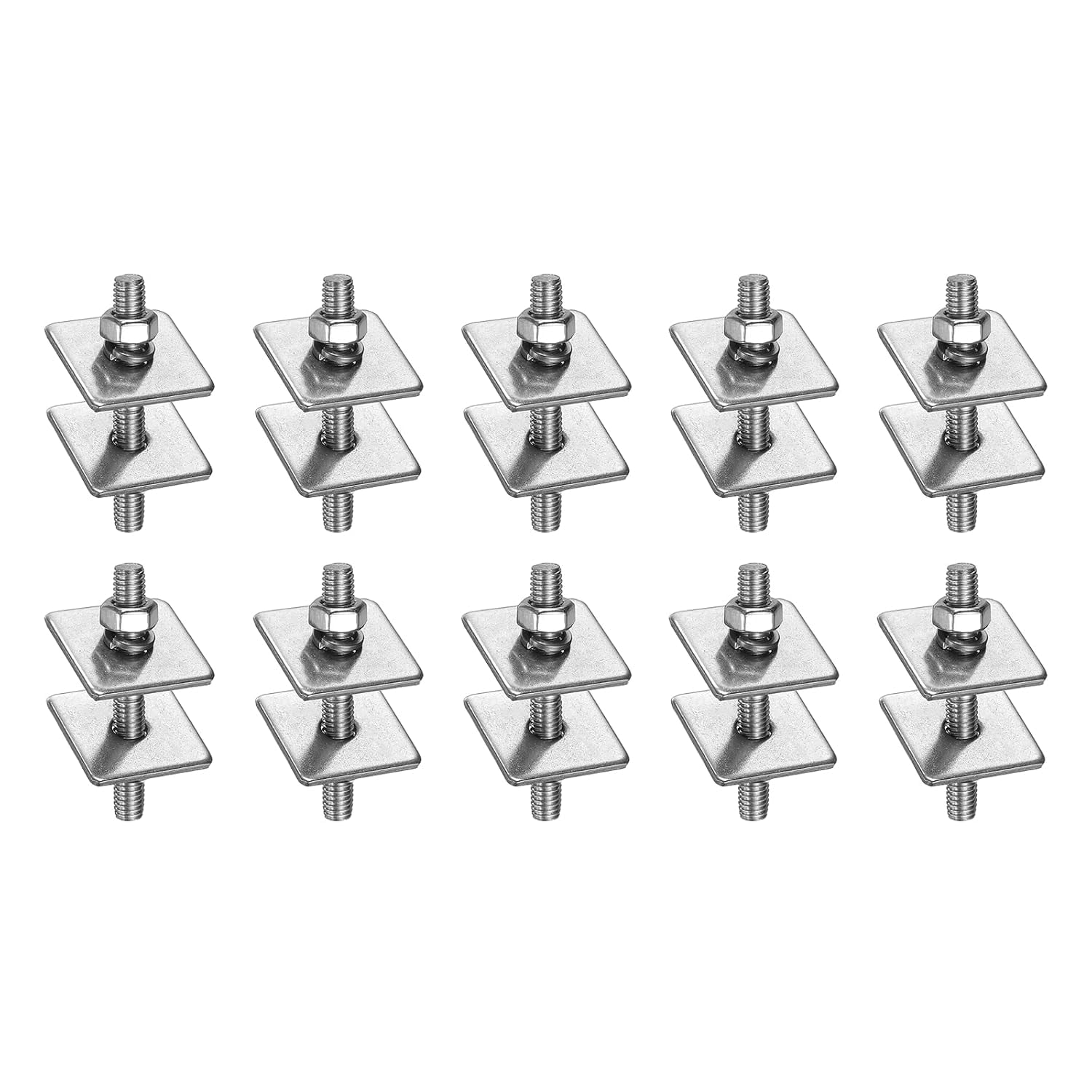 CERPXFF-10Pcs M5x45mm 304 Stainless Steel Double End Threaded Stud ...