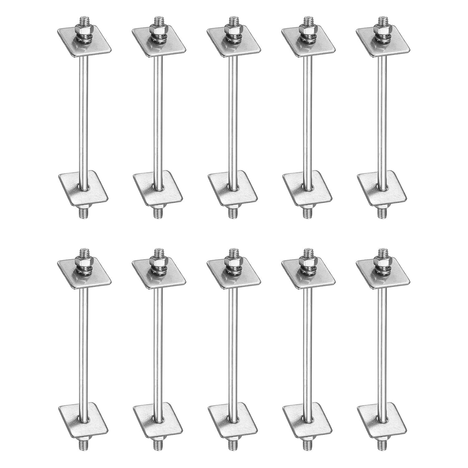 CERPXFF-10Pcs M5x90mm 304 Stainless Steel Double End Threaded Stud ...