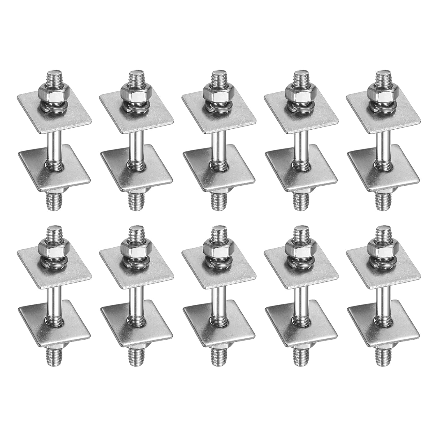CERPXFF-10Pcs M6x50mm 304 Stainless Steel Double End Threaded Stud ...